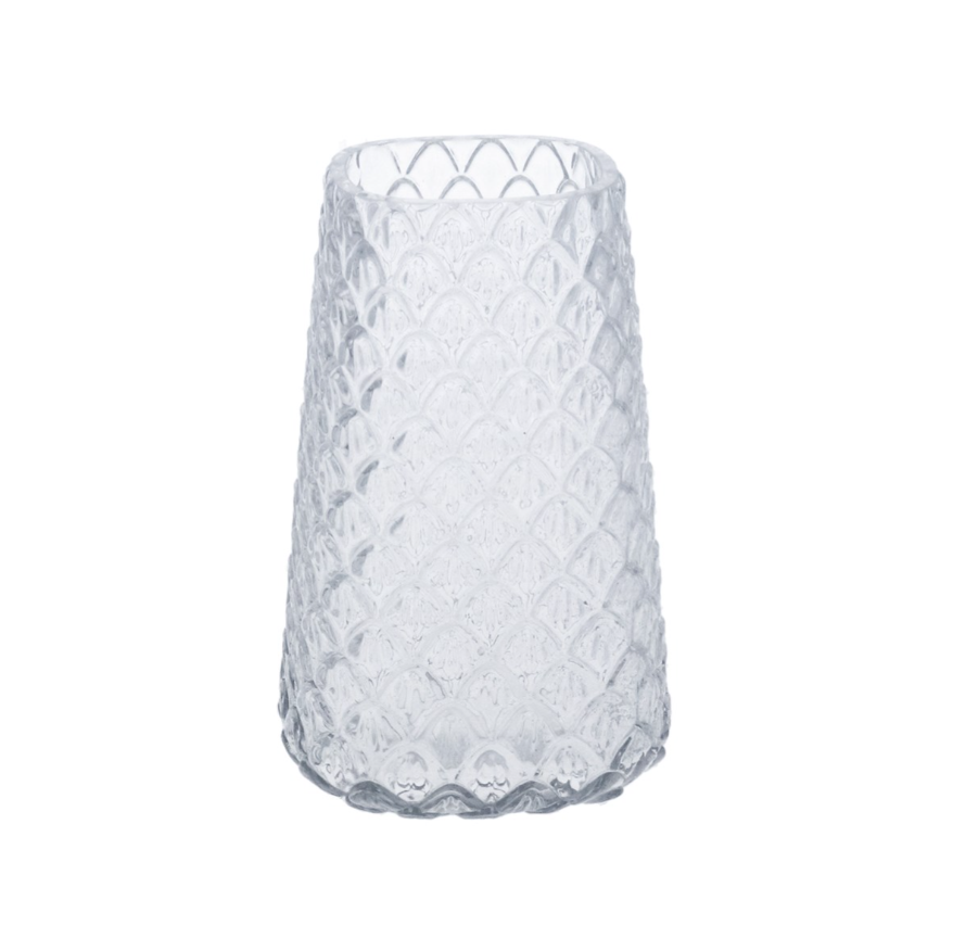 Gisela Graham Clear Scale Glass Vase 18cm — Maple Gifts
