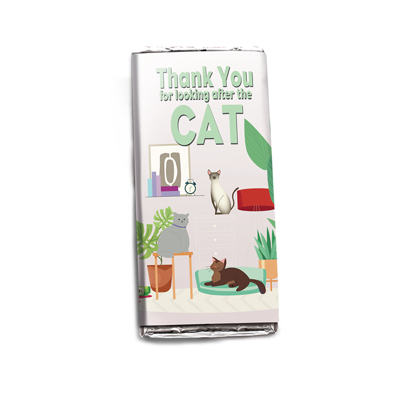Thank You for looking after the cat Chocolate Bar — Maple Gifts