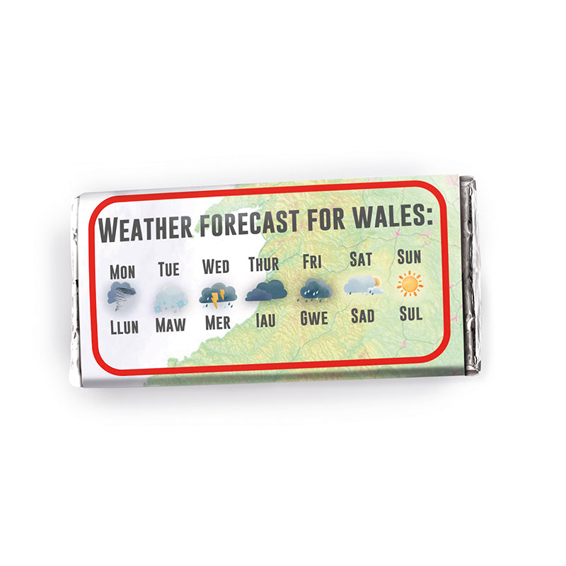 Welsh Chocolate Welsh Weather Milk Chocolate Bar — Maple Gifts