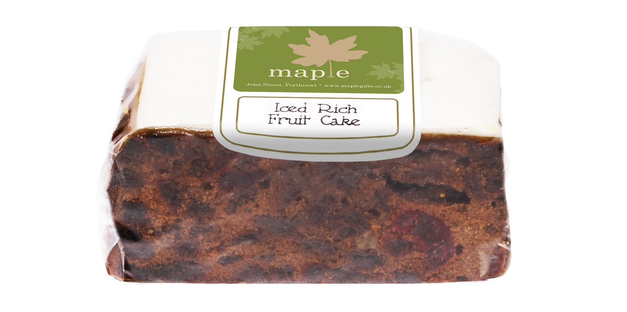 Iced Christmas Rich Fruit Slab Cake — Maple Gifts