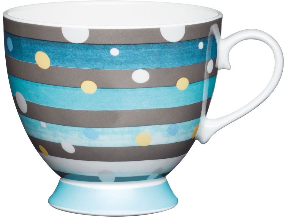 Kitchencraft Spot Stripe Footed Mug — Maple Gifts