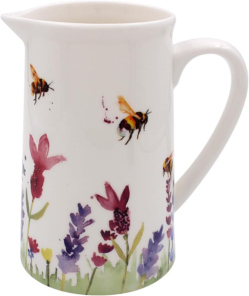 The Leonardo Collection Lavender & Bees Fine China Jug 500ml — Maple Gifts