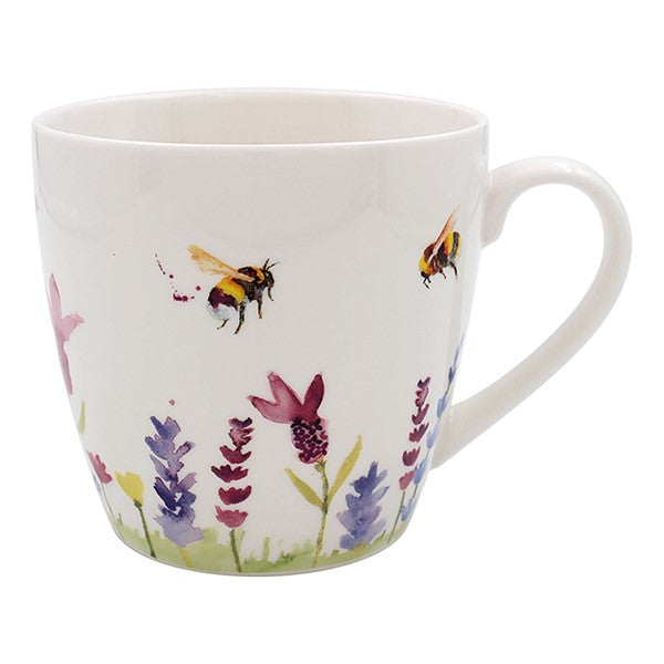 The Leonardo Collection Lavender & Bees Fine China Mug 450ml — Maple Gifts