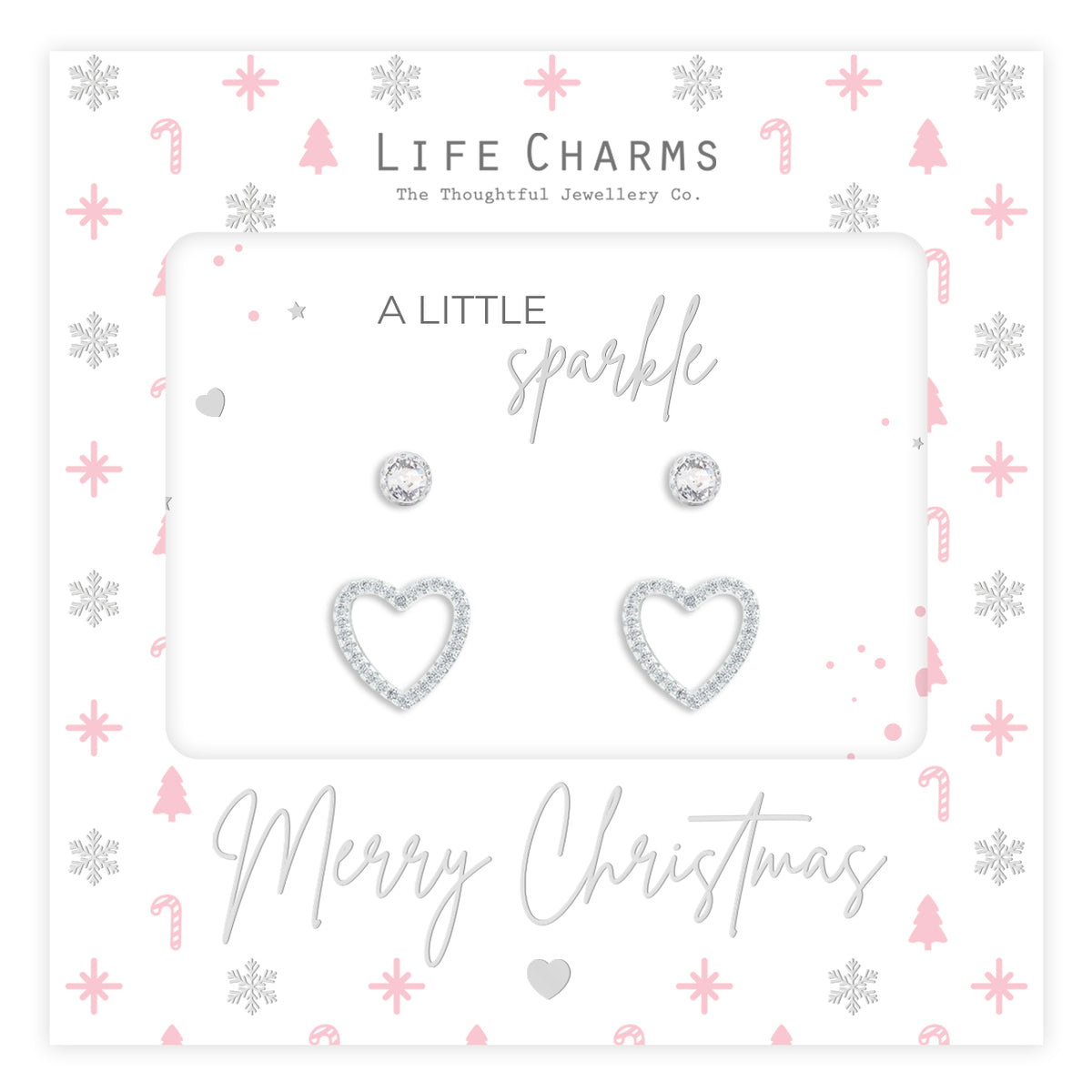 Life Charms Christmas Silver Earrings 2 Pairs — Maple Gifts