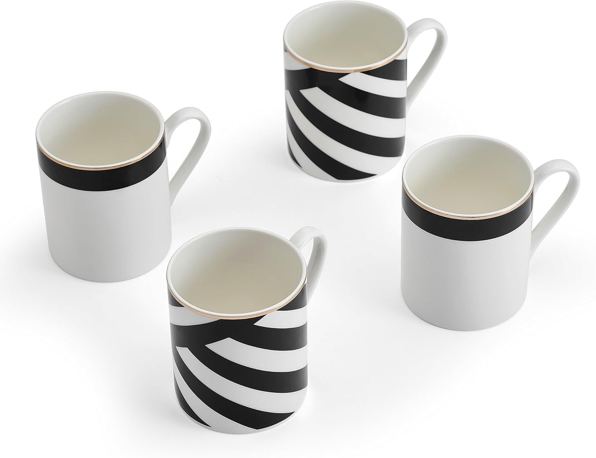 MIKASA Luxe Deco Fine China Mug Set, 380ml Gift Boxed 4 Piece — Maple Gifts