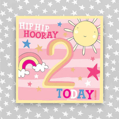 Molly Mae 'Hip Hip Hooray 2 Today' Girls Card — Maple Gifts