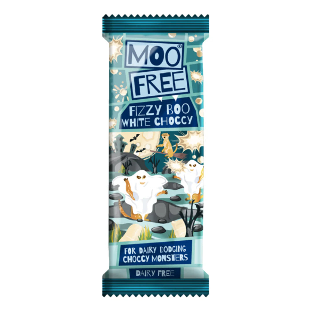 Moo Free Halloween Fizzy Boo White Chocolate Bar With Popping Candy ...