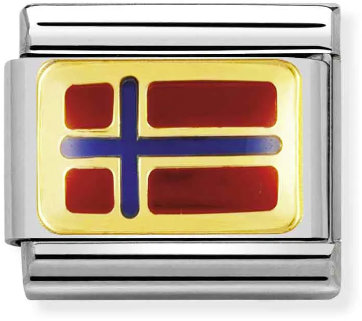 Nomination Classic Gold Travel Norway Flag Charm — Maple Gifts