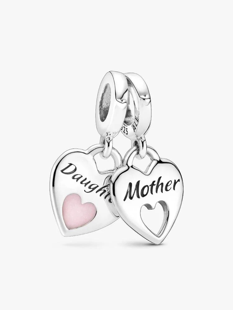 Pandora Double Heart Split Dangle Charm Sterling Silver — Maple Gifts