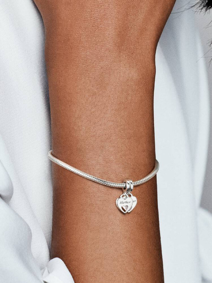 Pandora Double Heart Split Dangle Charm Sterling Silver — Maple Gifts