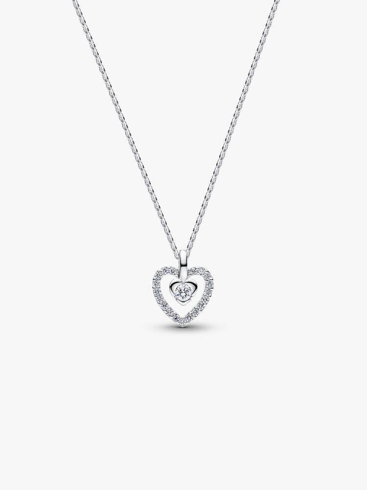 Pandora Pandora Talisman Sterling Silver Lab-Grown Diamond Heart Penda ...