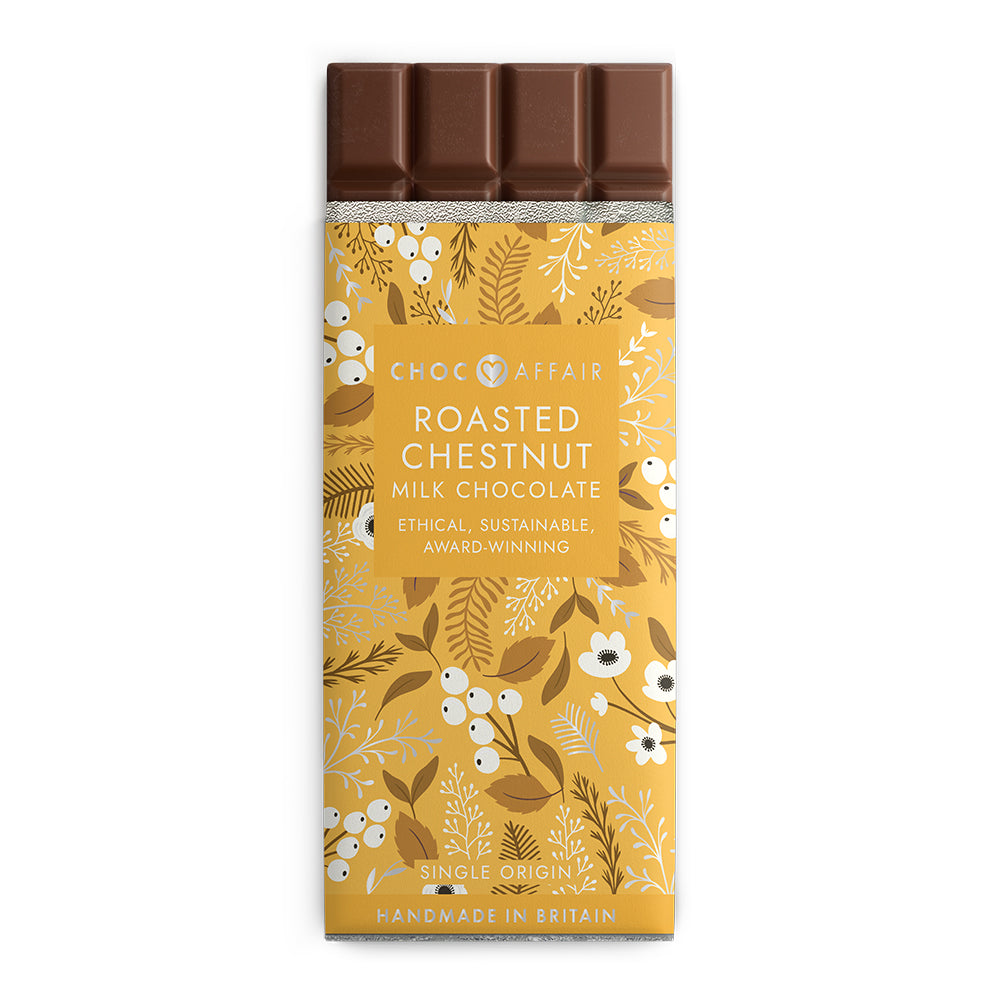 Choc Affair Roasted Chestnut Flavour Milk Chocolate Bar — Maple Gifts