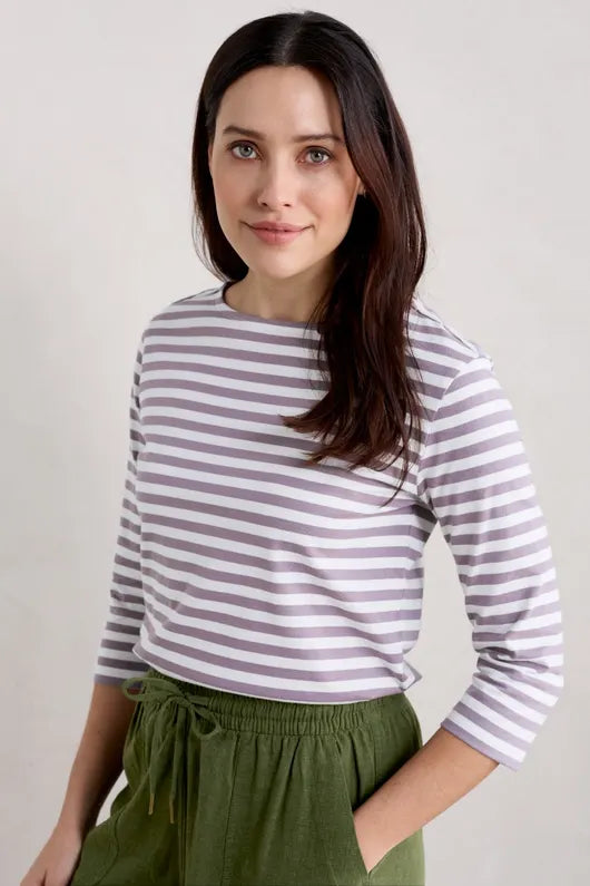 Seasalt Women's Sailor Top In Mini Cornish Grape Thistle — Maple Gifts