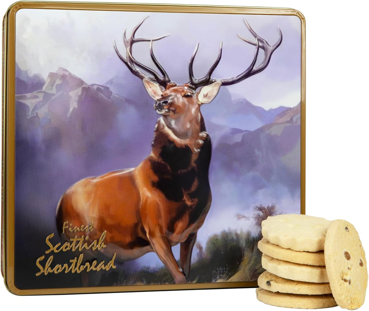 Silver Crane Co Stag All Butter Shortbread Christmas Biscuits Tin ...
