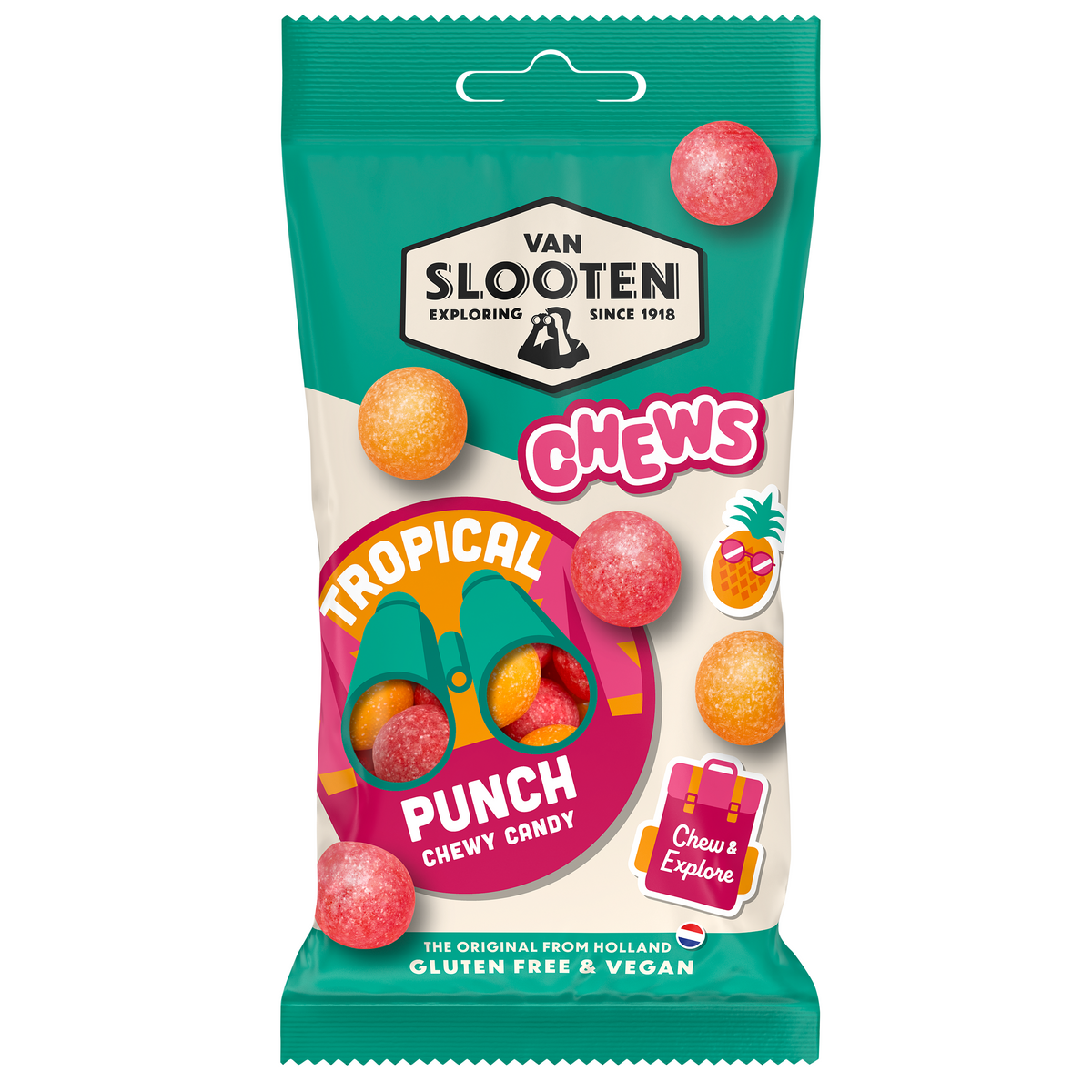 Van Slooten Tropical Punch Chews 60g — Maple Gifts