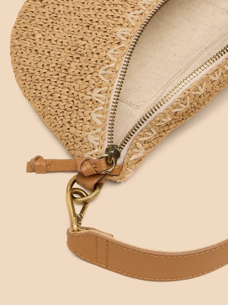 White Stuff Women's Sebby Mini Raffia Sling Bag - Light Natural — Maple ...