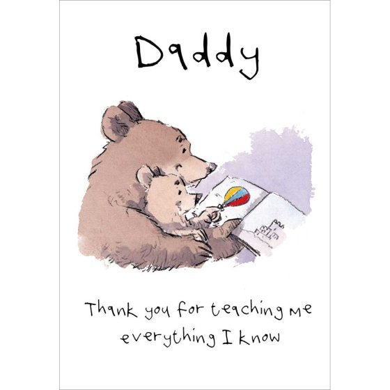 Woodmansterne 'Daddy Thank You For Teaching Me' Father's Day Card ...