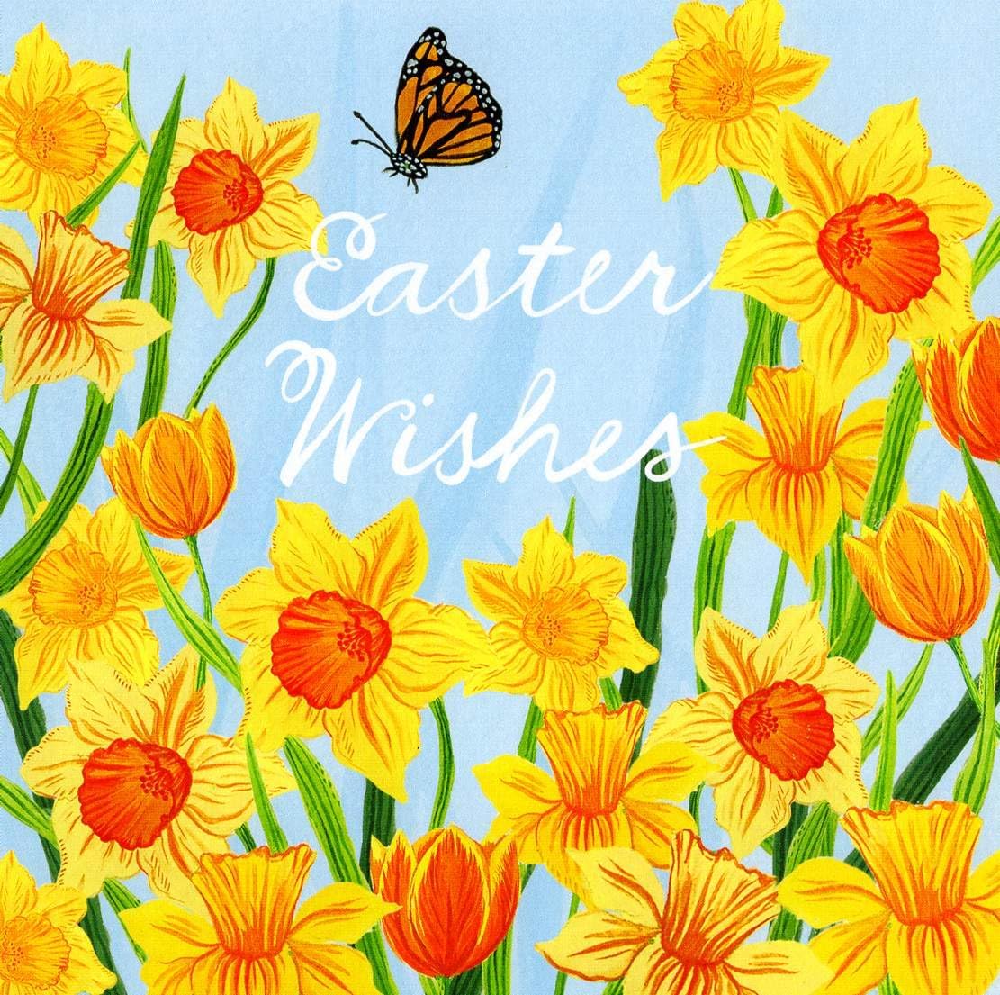 Woodmansterne Easter Wishes Fluttering Spring Beauty Card — Maple Gifts