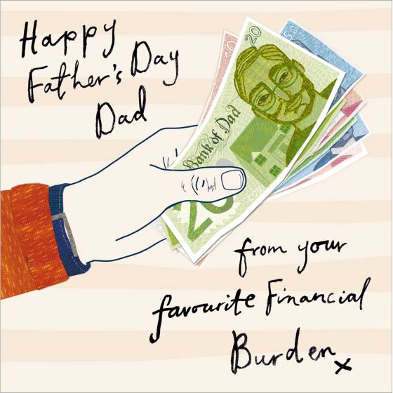 Woodmansterne 'Financial Burden' Father's Day Card — Maple Gifts