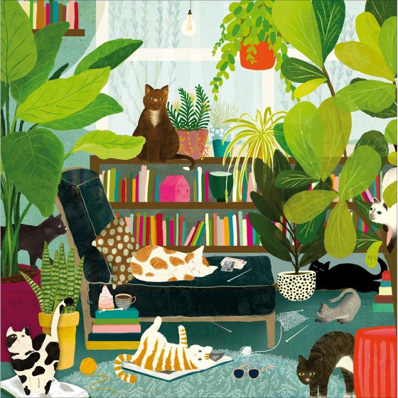 Woodmansterne 'The Library' Open Card — Maple Gifts