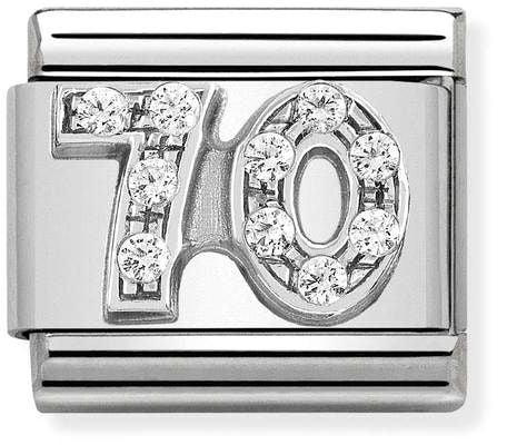 Nomination Classic Silver Symbols White Stone 70 Charm — Maple Gifts