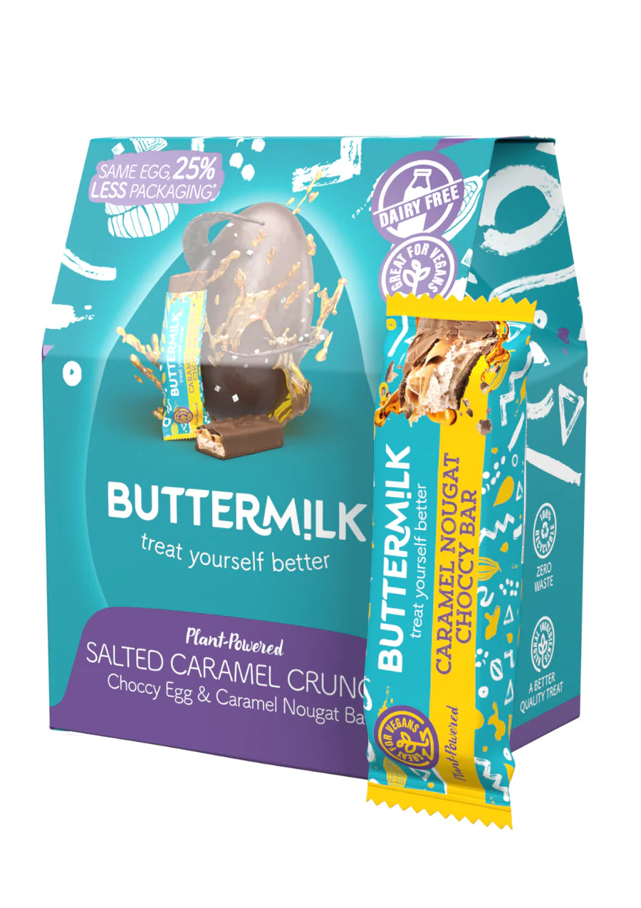 Buttermilk Salted Caramel Crunch Easter Egg & Caramel Nougat Snack Bar ...