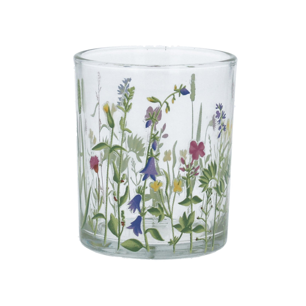 Gisela Graham Wild Flower Meadow Glass Nite Lite Pot — Maple Gifts