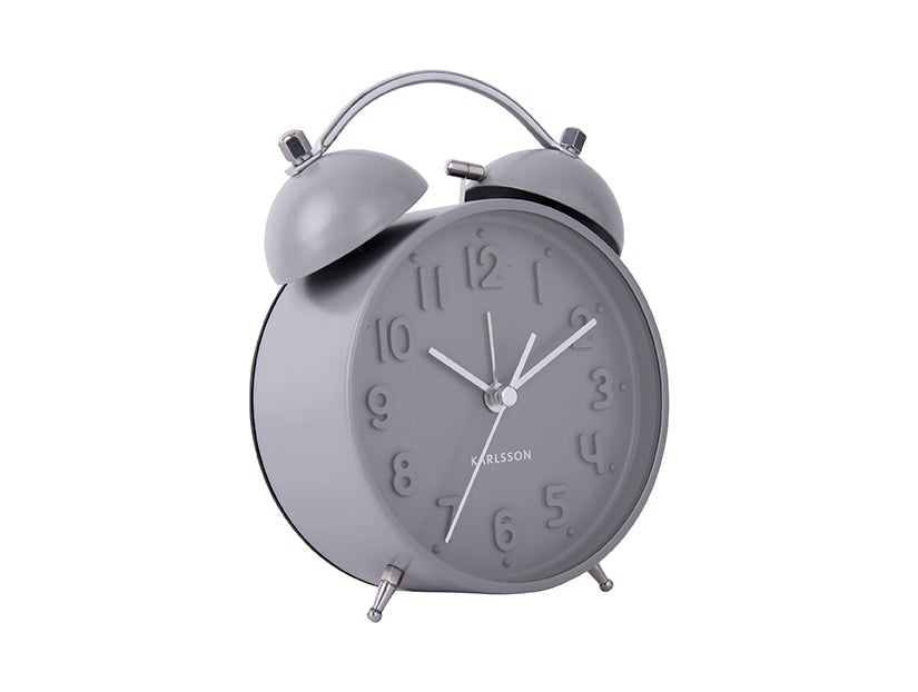 Karlsson Grey Alarm Clock Iconic — Maple Gifts