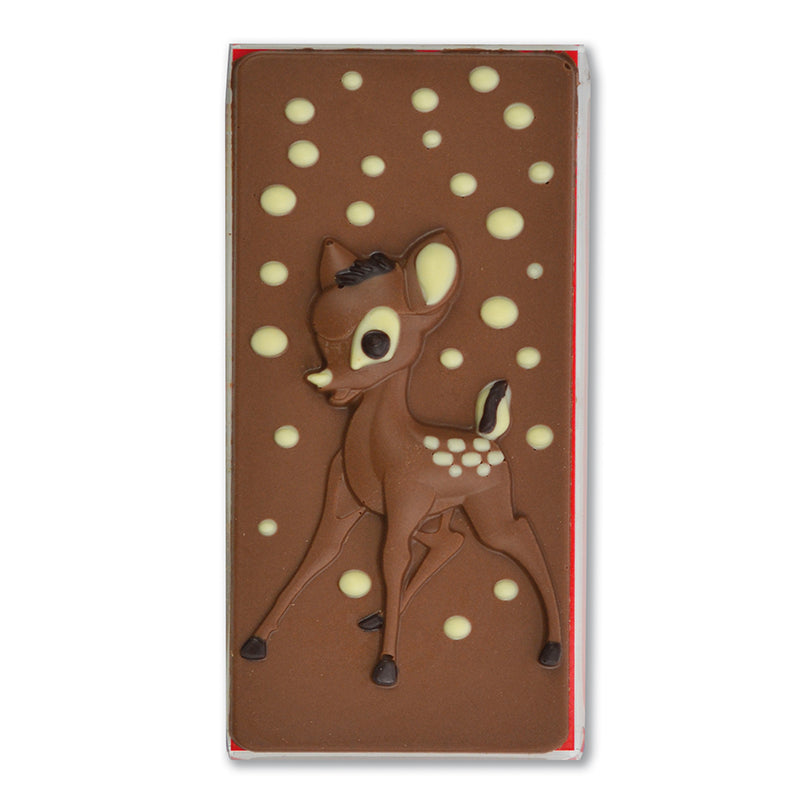 Welsh Chocolate Hand Decorated Christmas Bambi Plaque — Maple Gifts