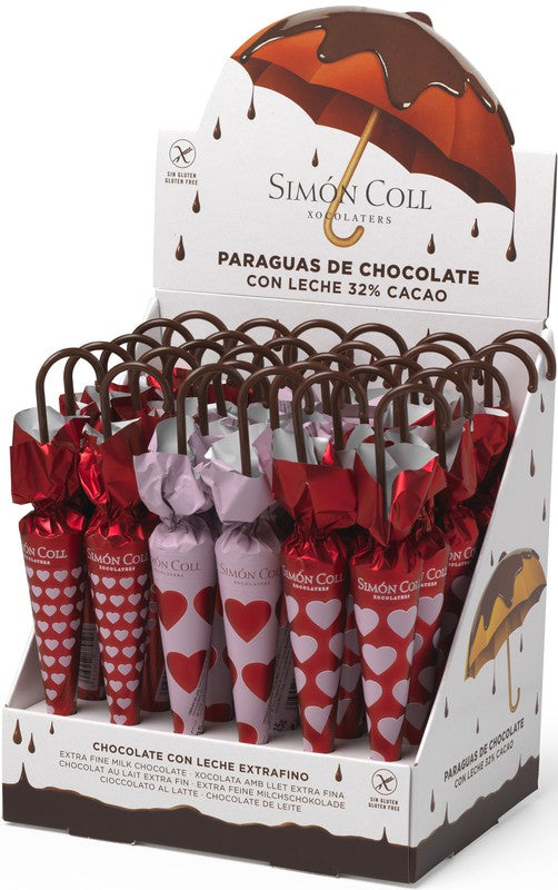 Simon Coll Chocolate Umbrellas - Heart Design — Maple Gifts