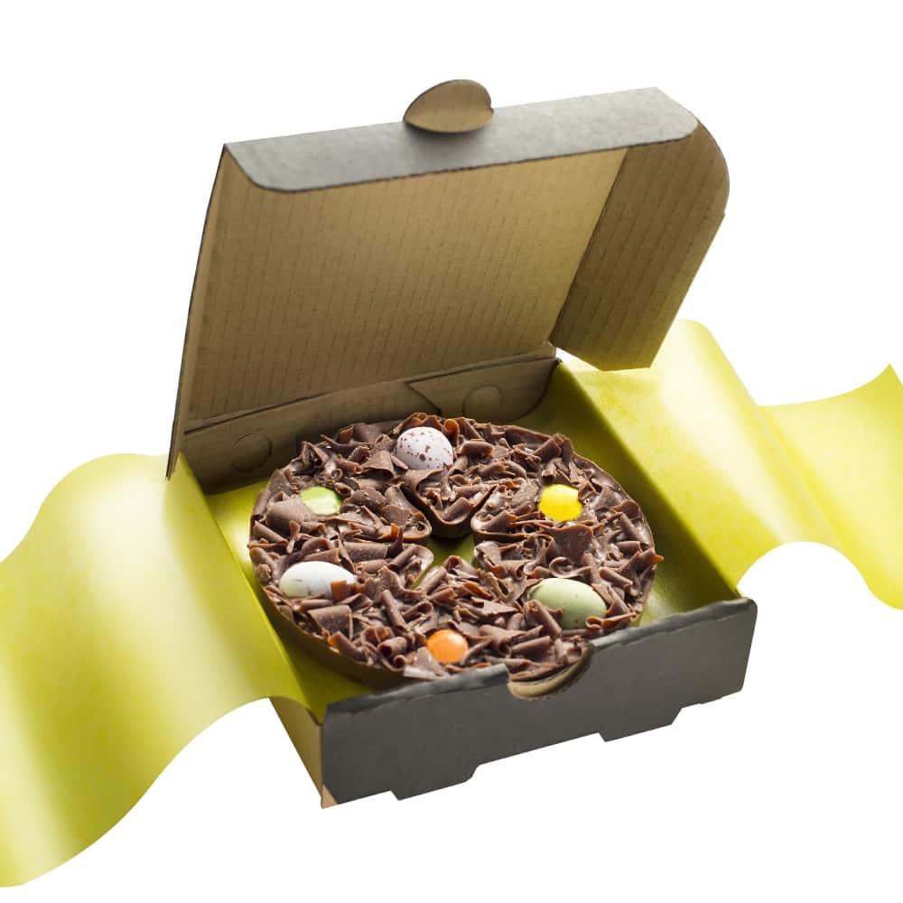 Easter Mini Chocolate Pizza with Eggs — Maple Gifts