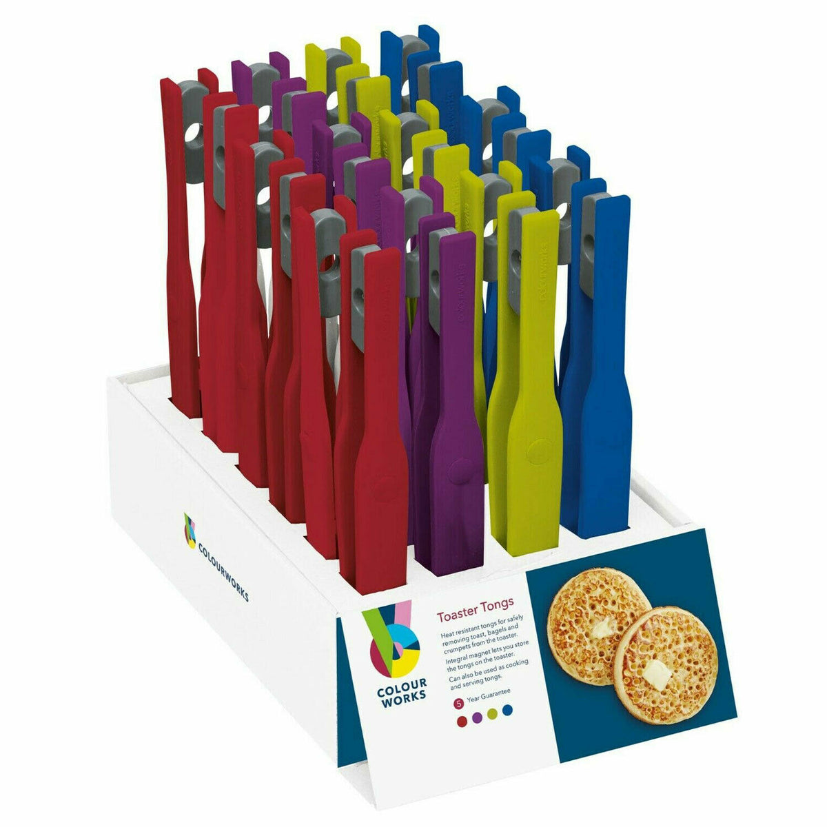 Kitchencraft Coloured Toast Tongs — Maple Gifts