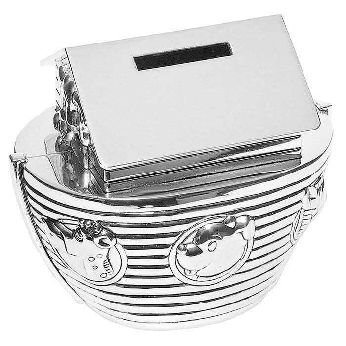 Noah's Ark Silver Plated Money Box — Maple Gifts